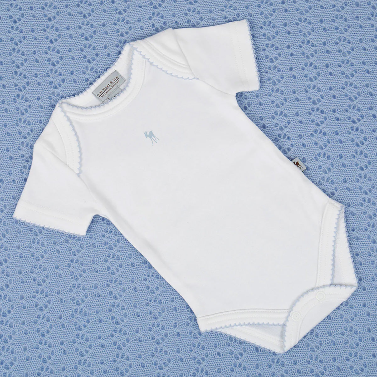 Baby Fawn Bodysuit in Blue by G.H.Hurt & Son
